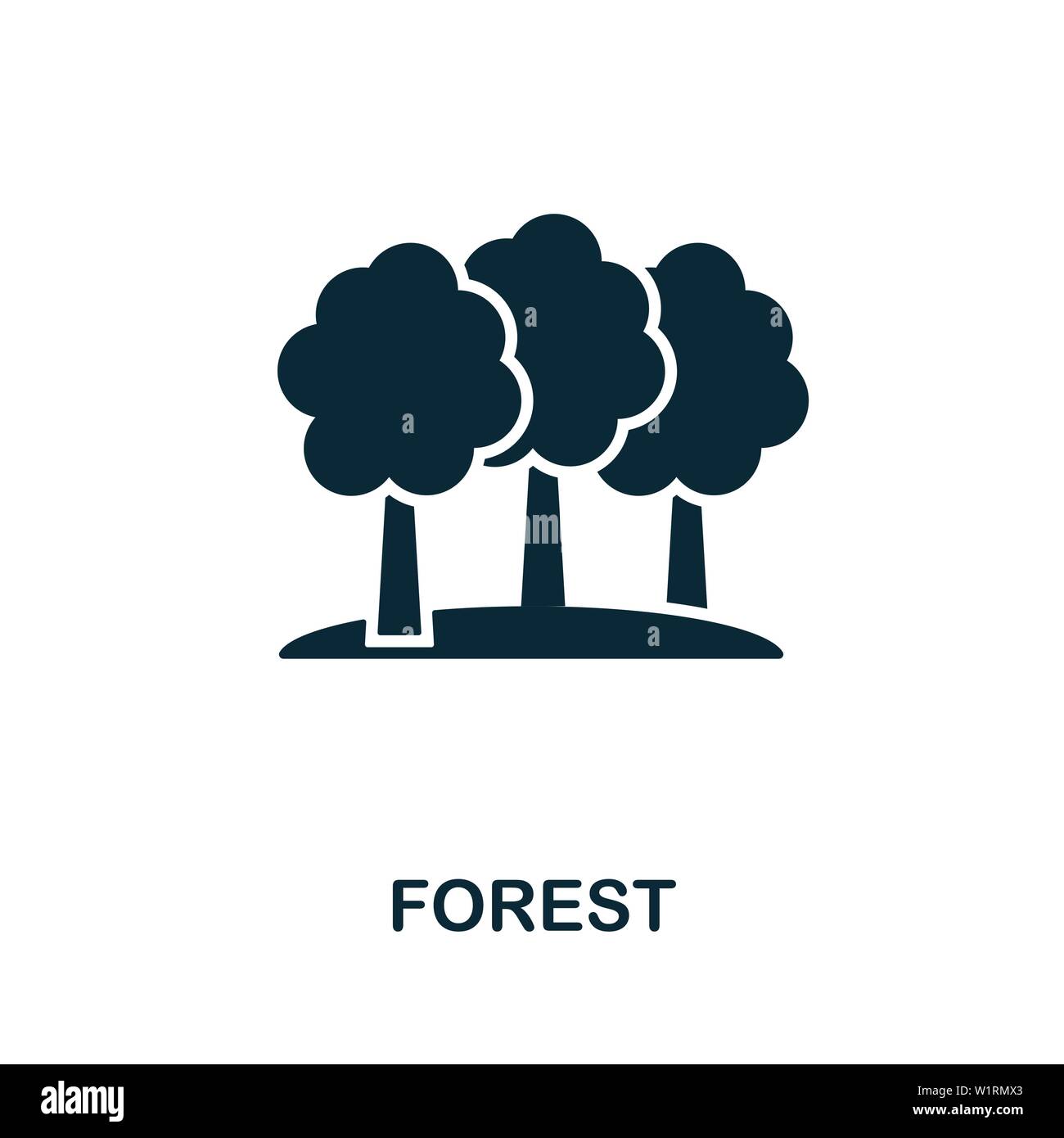 Icône vecteur forêt illustration. Signe de la création d'icons ...