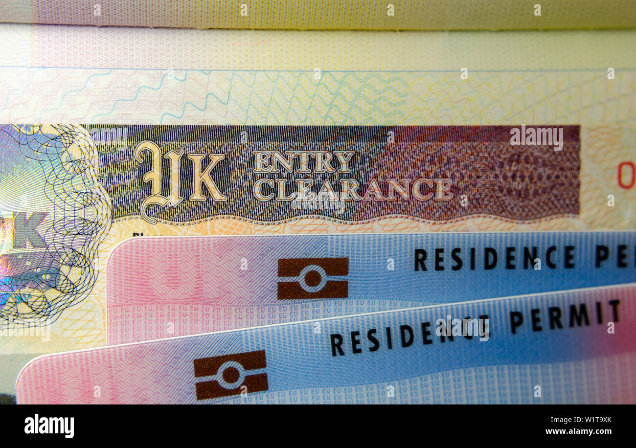 Uk residence card Banque de photographies et d’images à haute ...