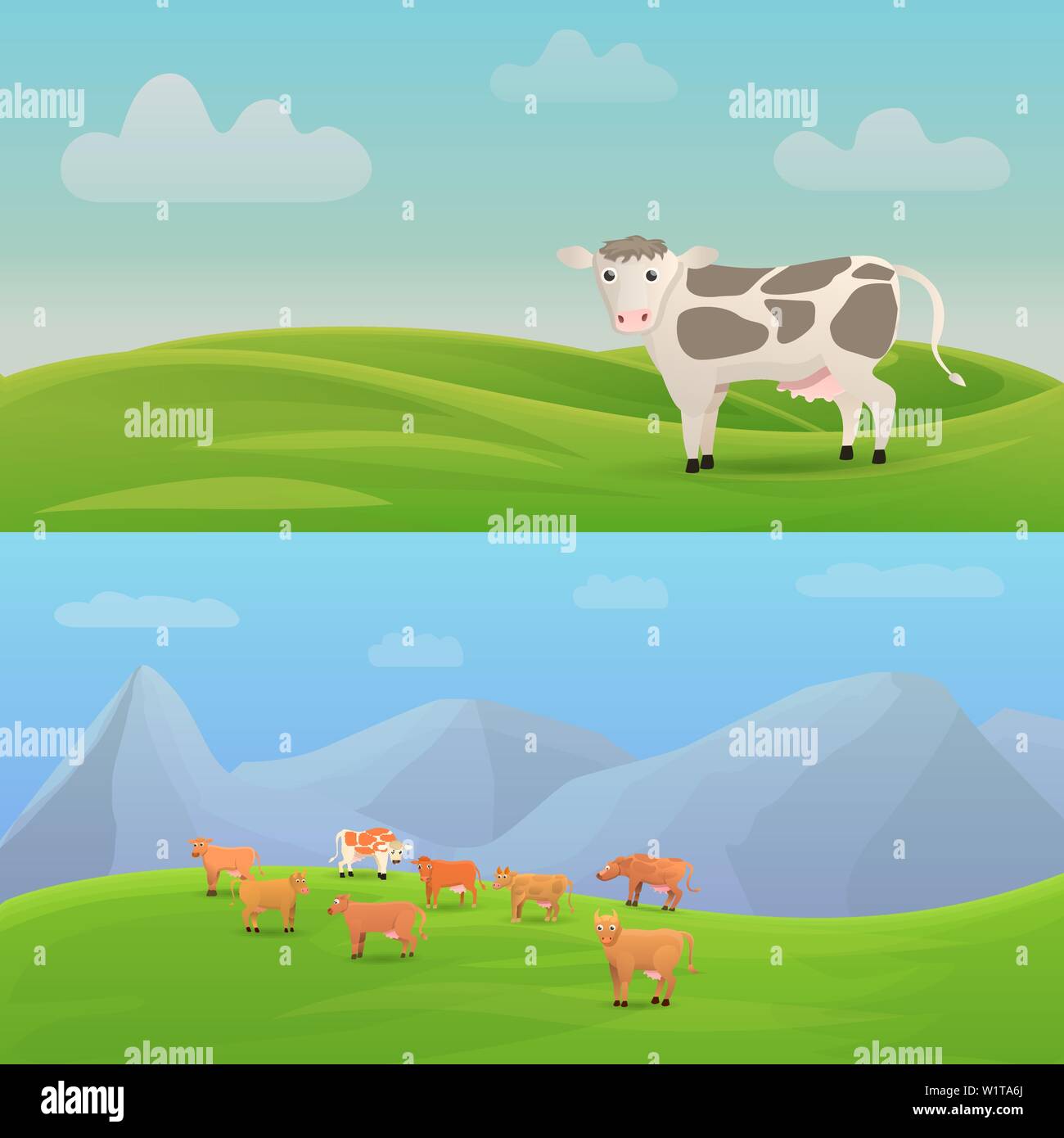 Vache frisonne Banque d'images vectorielles - Alamy