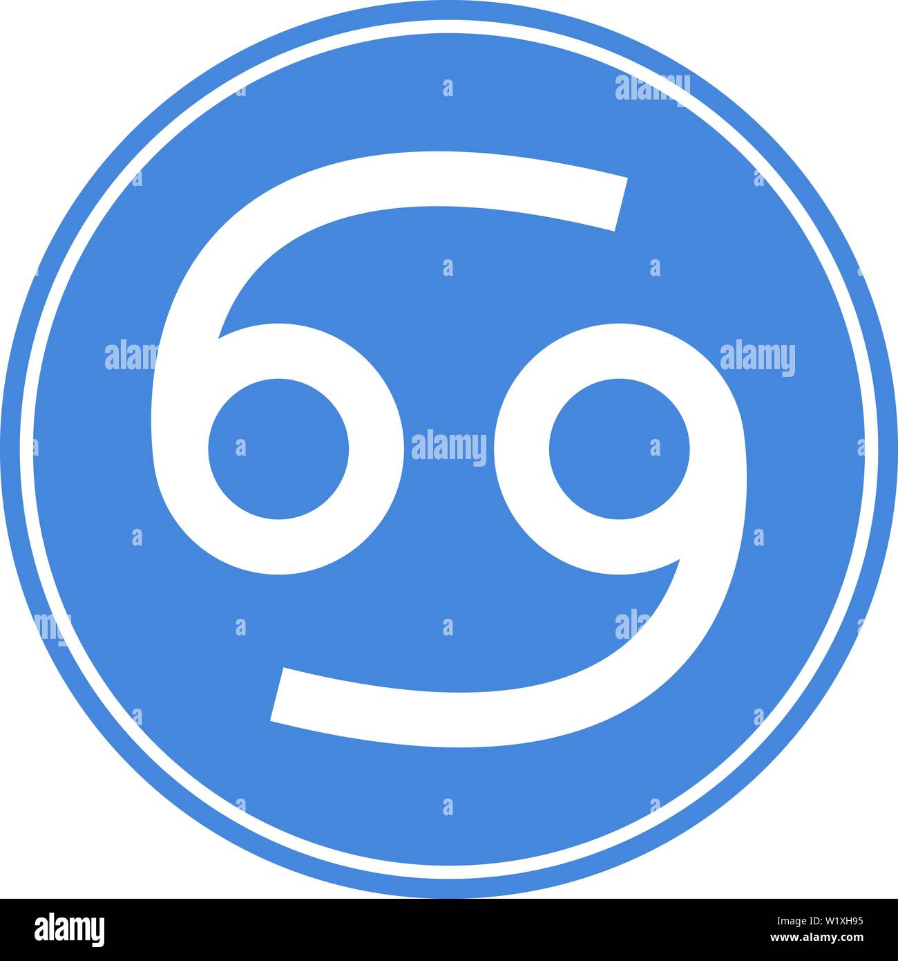 L'icône du cancer. Signe astrologique Horoscope, vecteur. Symbole du ...