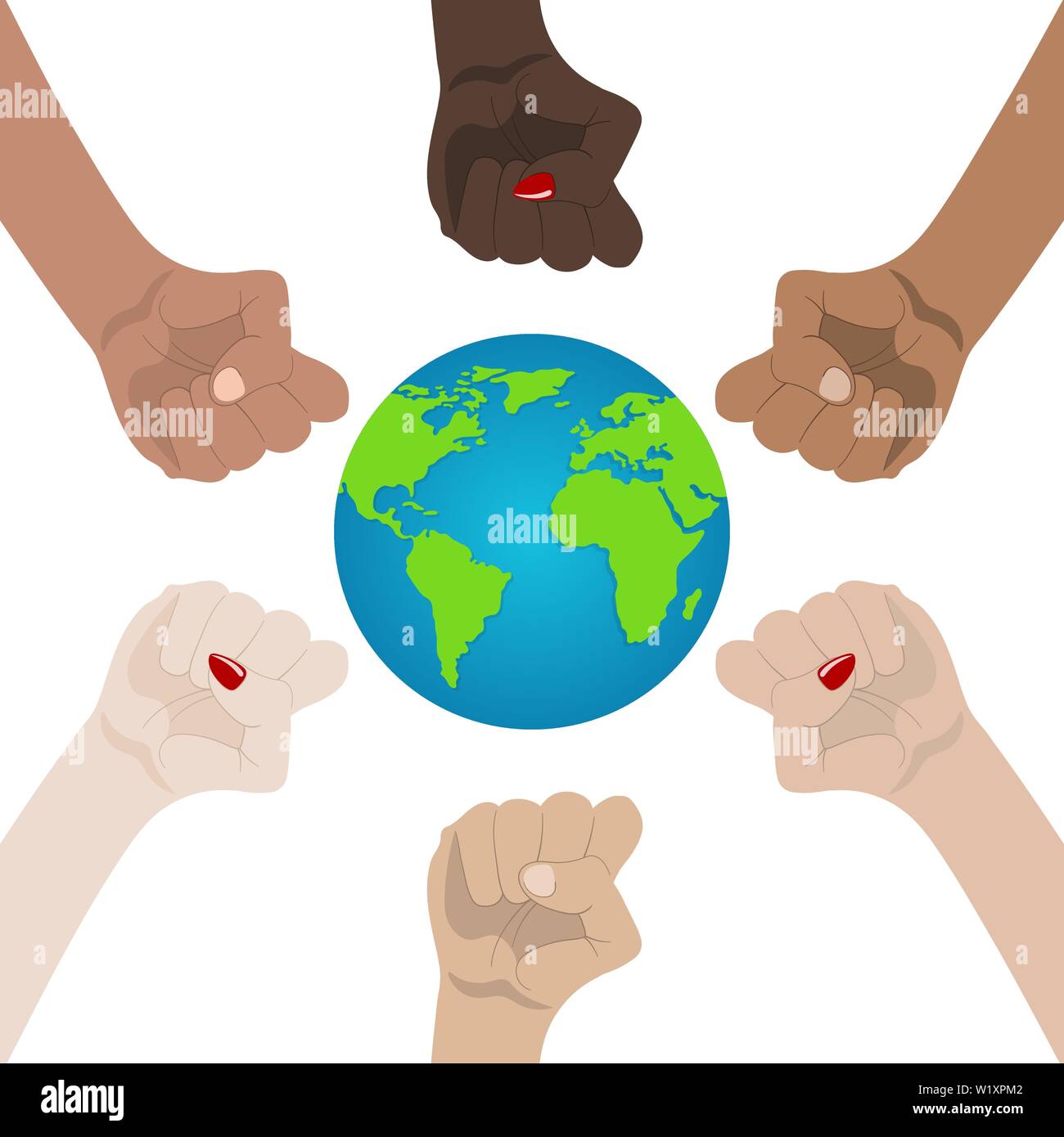 Et l'égalité raciale du monde. L'unité, l'équipe de l'Alliance ...