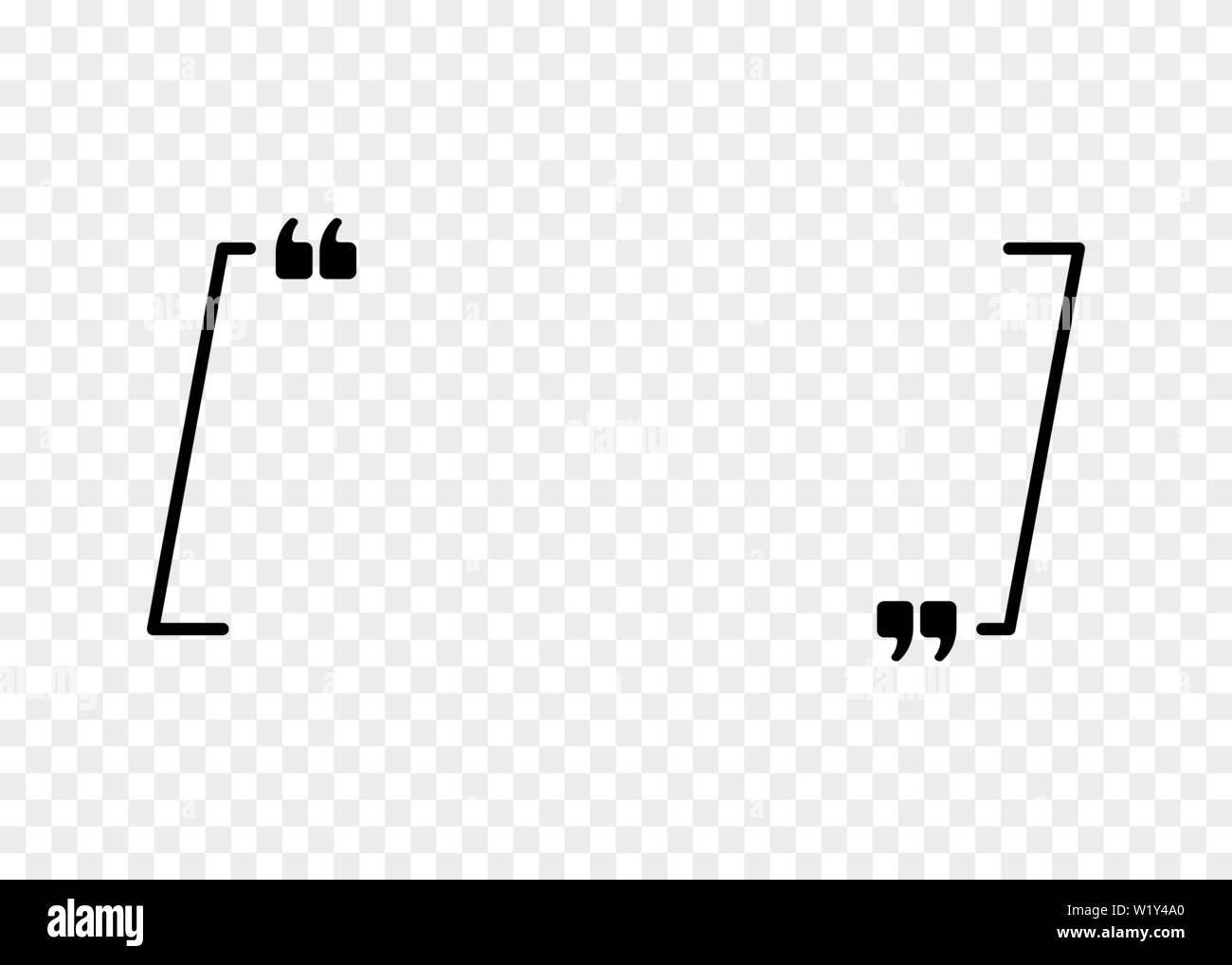 Vector quote signe. Pour bien l'icône de paragraphe. Bulle, cadre ...