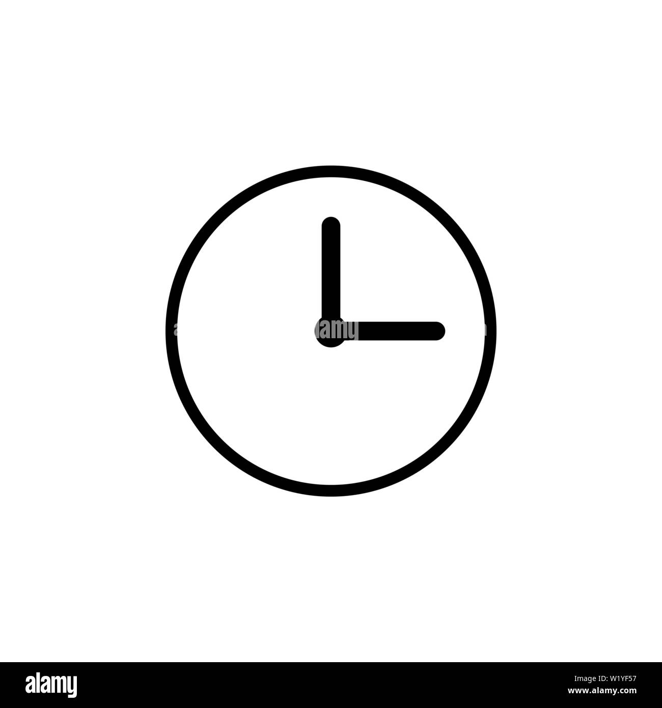 Icône de l'horloge. Symbole du temps. Décrire le style simple ...