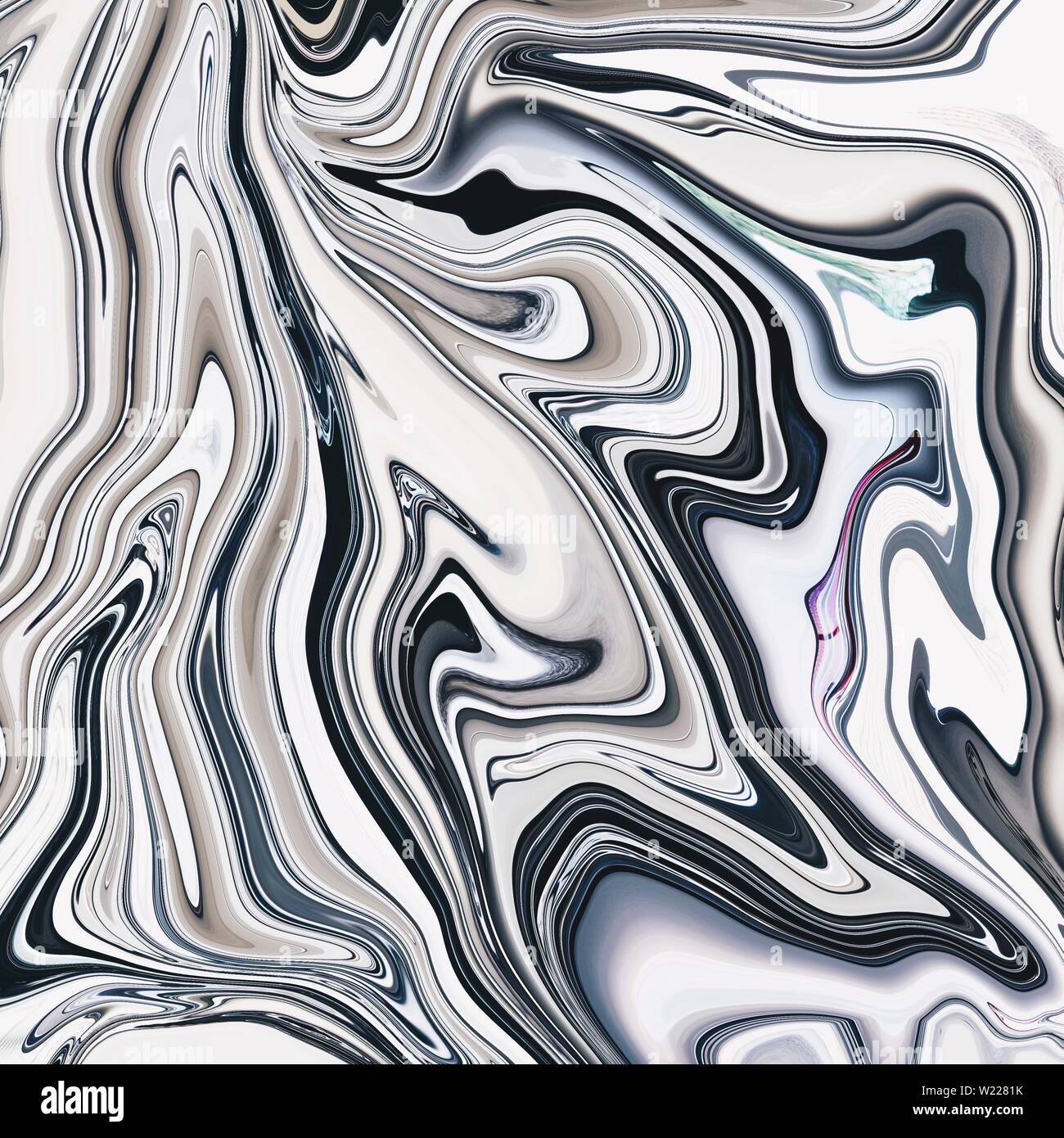 Mélange de peinture à l'huile froide de couleurs noir et blanc - fond d ...