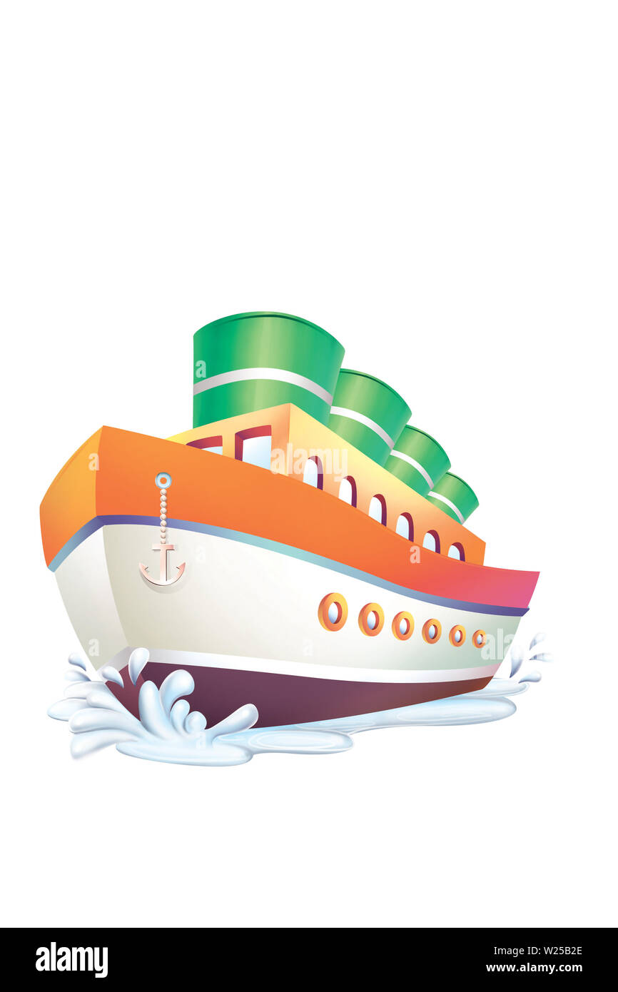 Cartoon ship Banque d'images détourées - Alamy