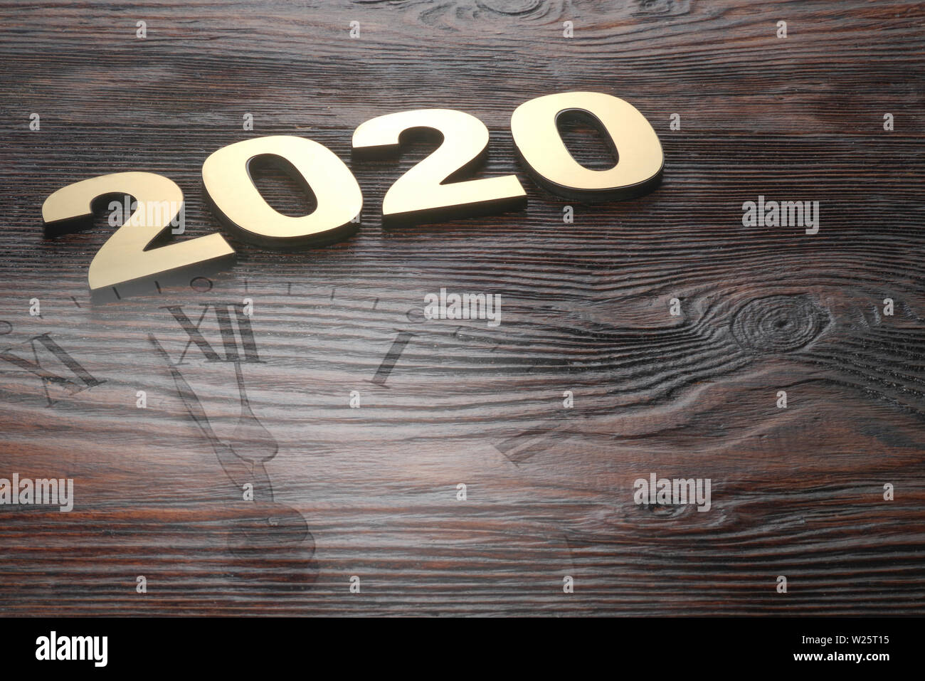 Bonne année 2020. Nombre de symbole sur fond de bois 2020 Photo Stock ...