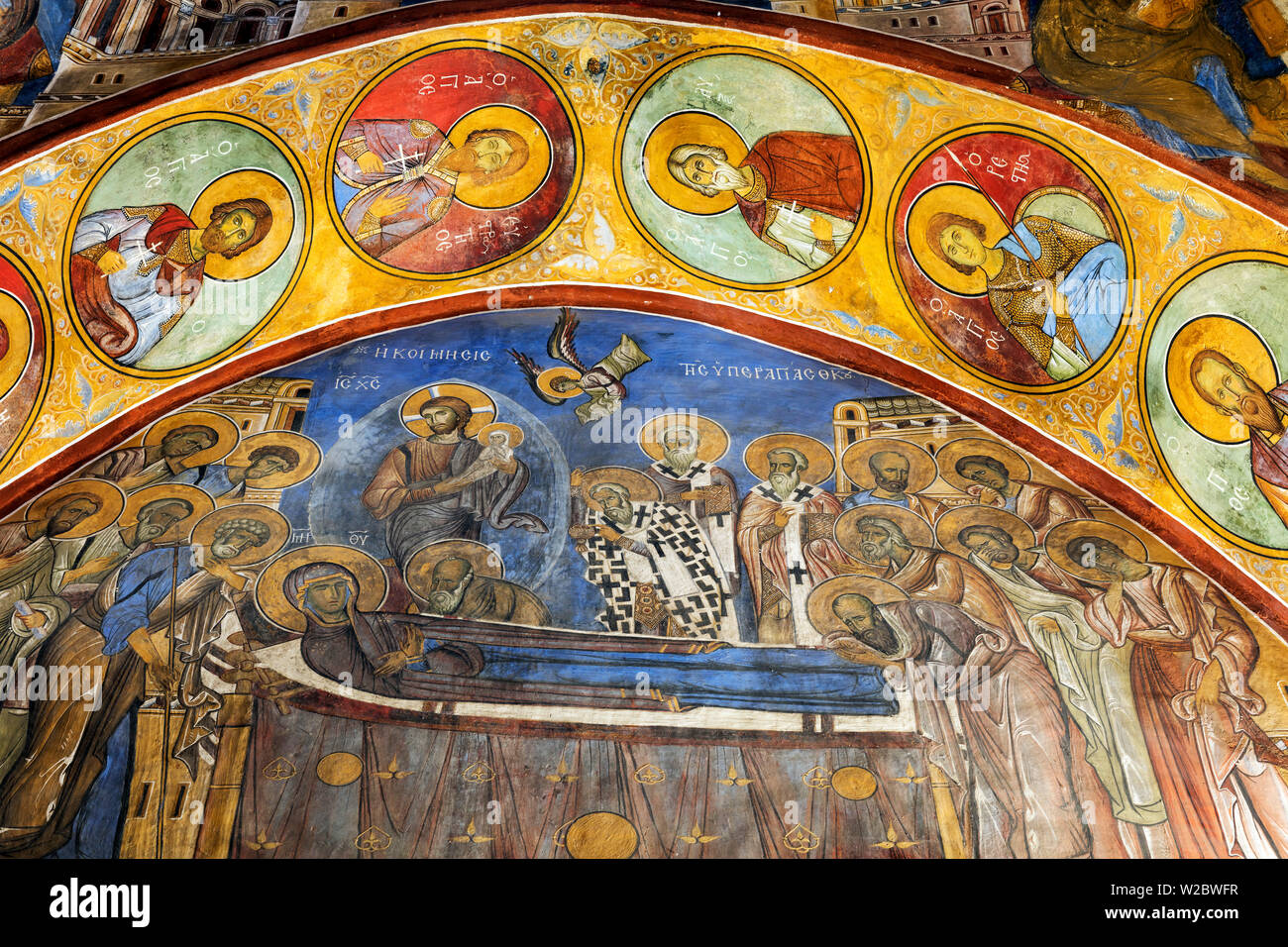 Fresque byzantine (12ème siècle) dans l'église Panagia tou Arakou ...