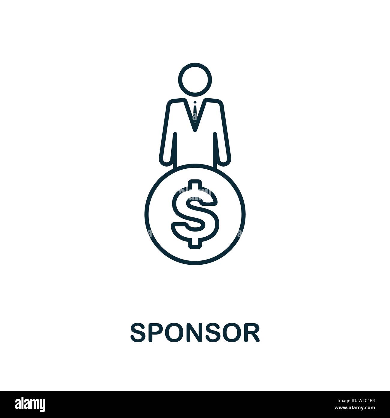 Logo du sponsor Banque d'images vectorielles - Alamy