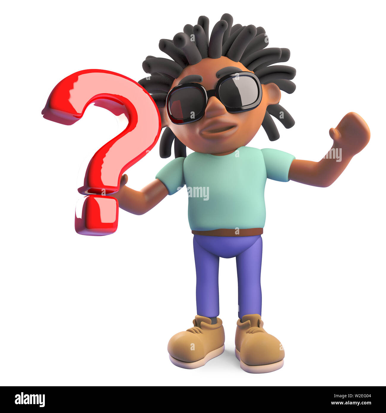 Man question mark 3d illustration Banque de photographies et d’images à ...