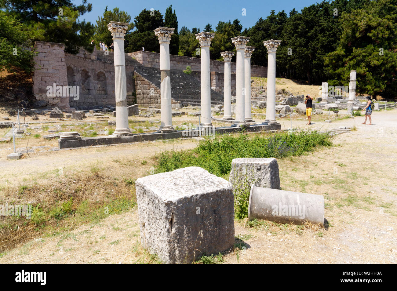 Le Temple d'Apollon, Corinthe, Asklepion Kos Island, îles du Dodécanèse ...