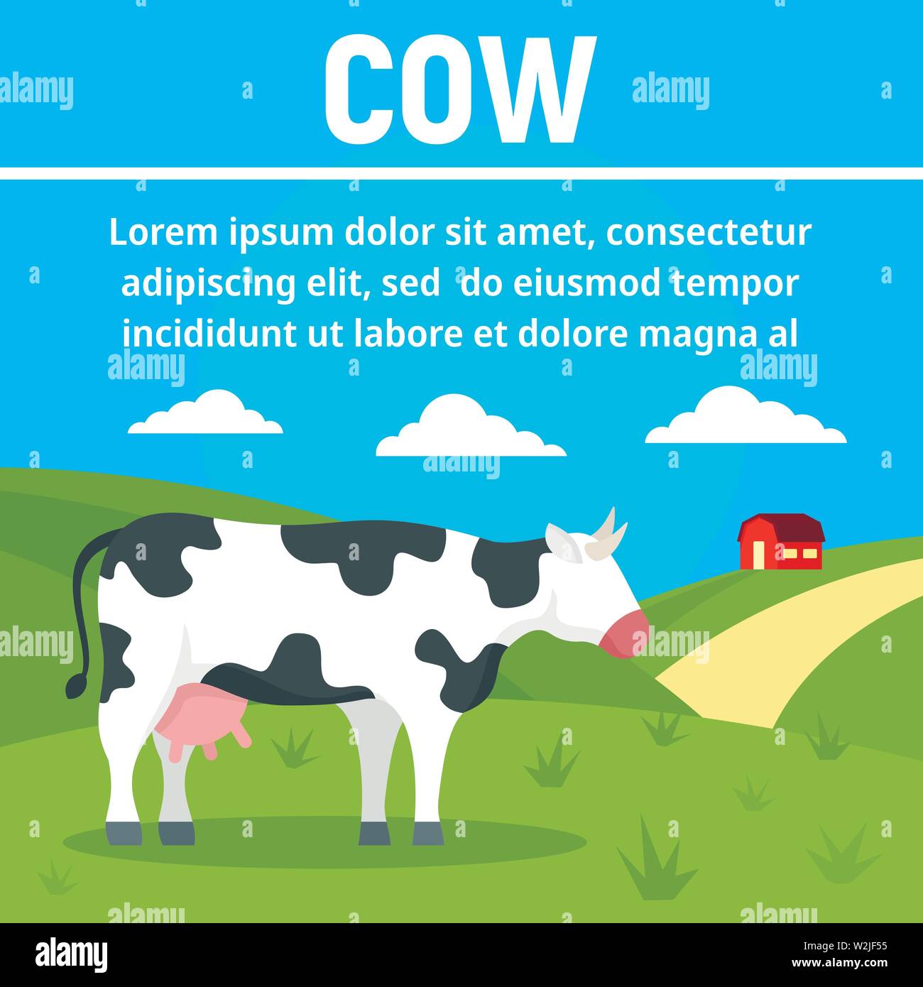 Vache frisonne Banque d'images vectorielles - Alamy