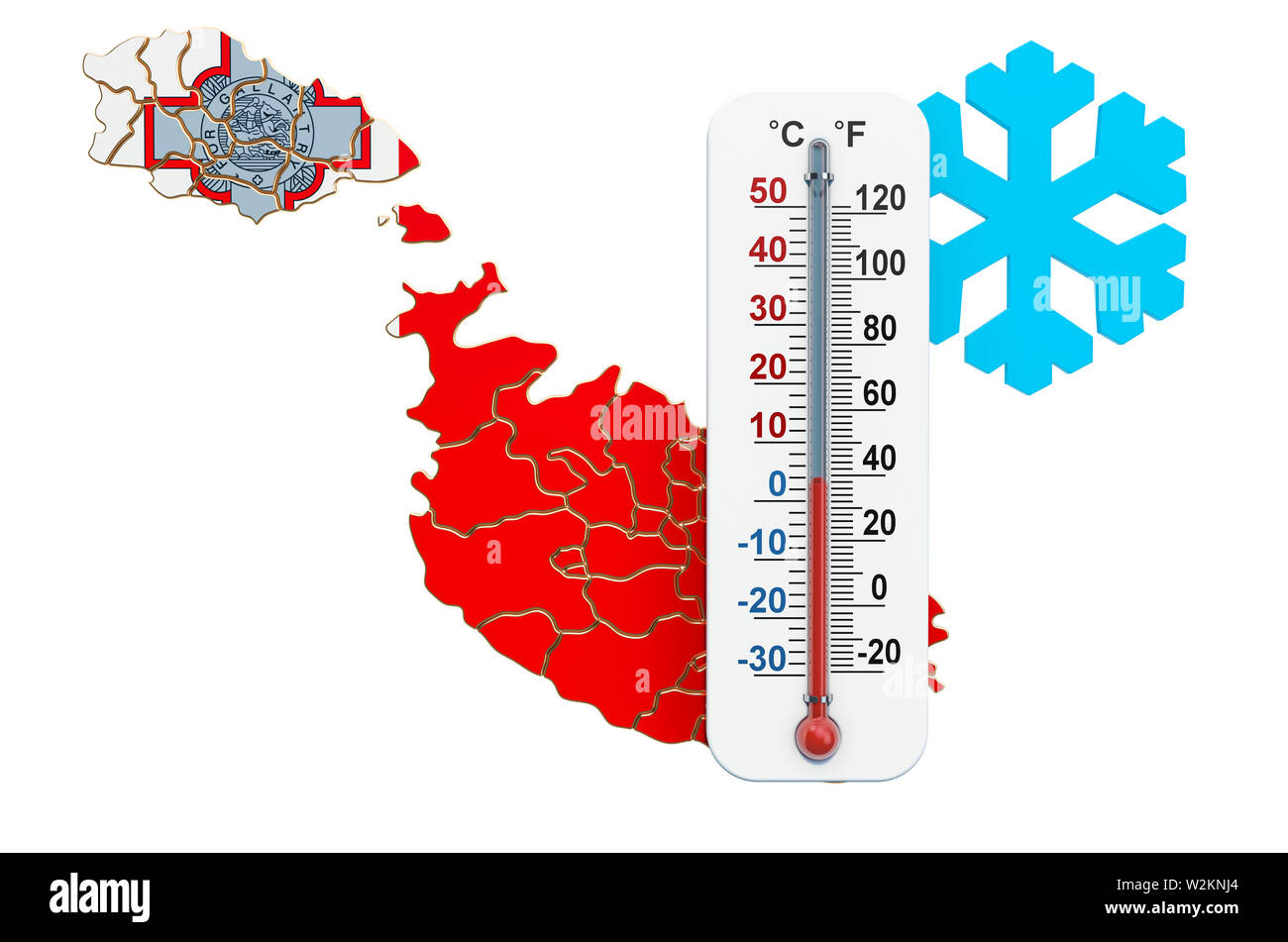 Winter in malta Banque d'images détourées - Alamy