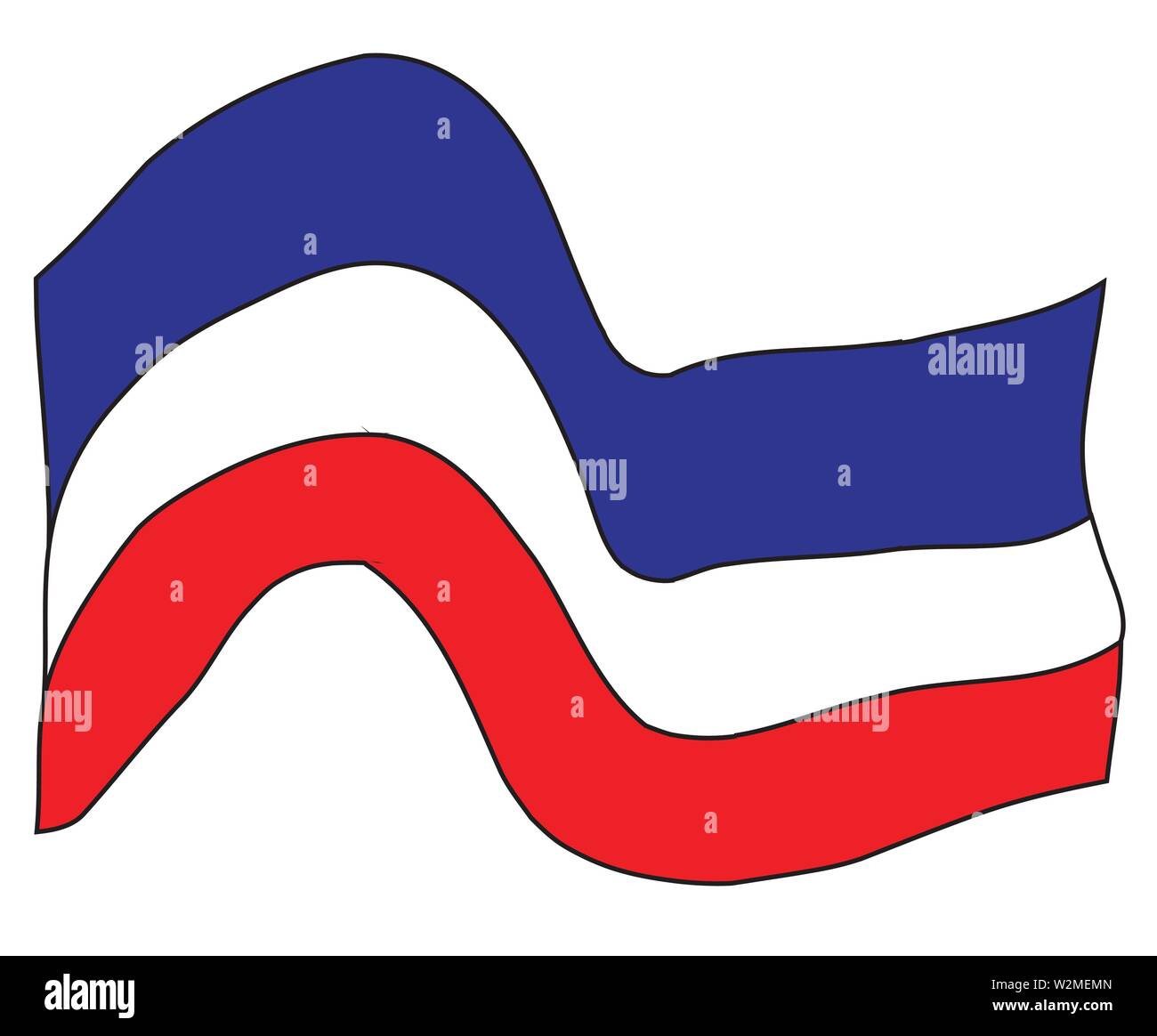 Drapeau rouge blanc et bleu Banque d'images vectorielles - Alamy