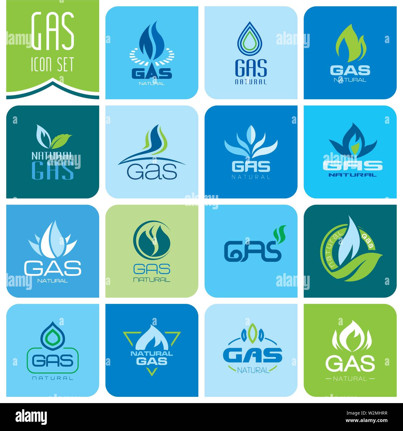 Symboles de l'industrie du gaz Image Vectorielle Stock - Alamy