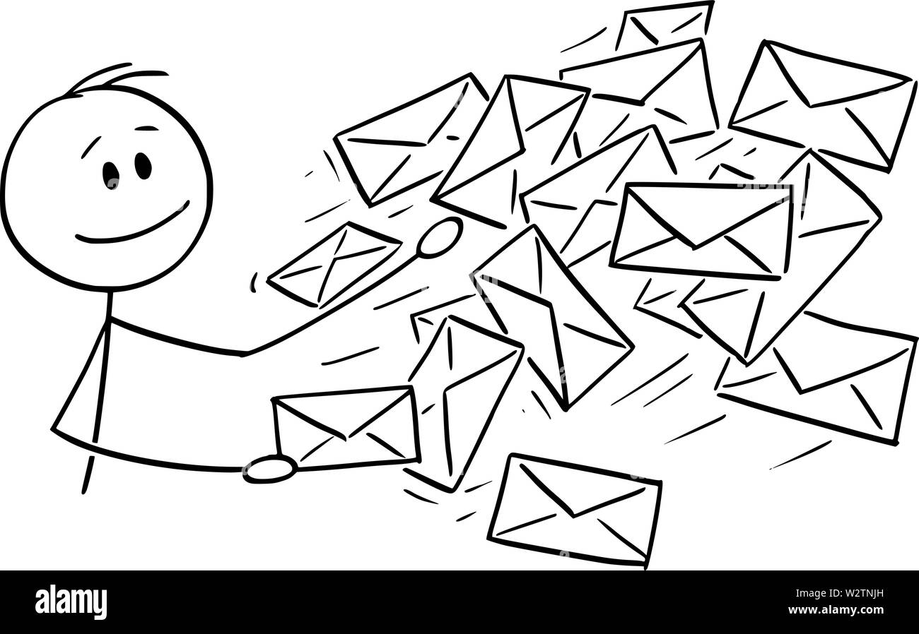 Cartoon message envelope email communication Banque d'images détourées ...