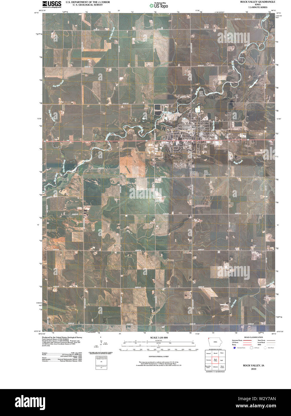 Carte de l'iowa rock valley Banque de photographies et d’images à haute ...