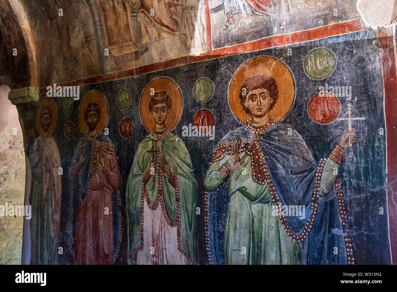 Fresques byzantines en église Panagia Kera, Kritsa Photo Stock - Alamy