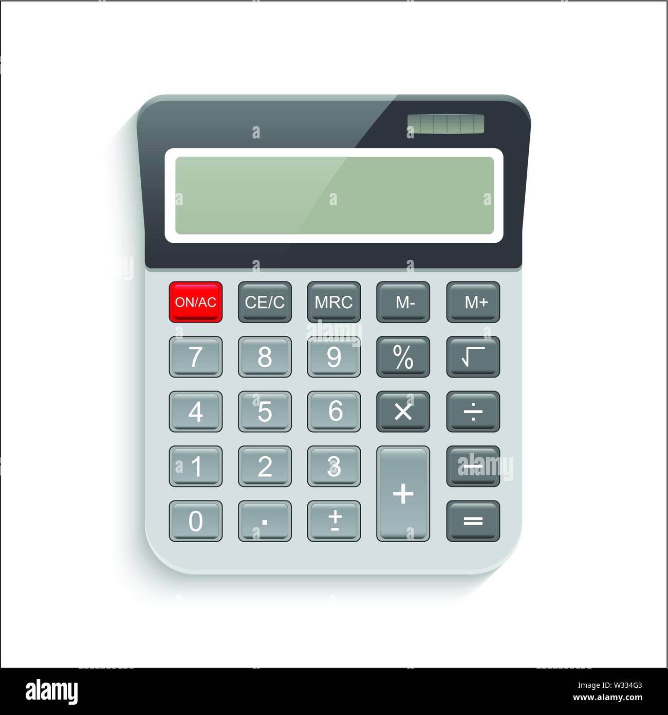 Calculatrice réaliste isolé sur fond blanc. EPS10 Vector illustration ...