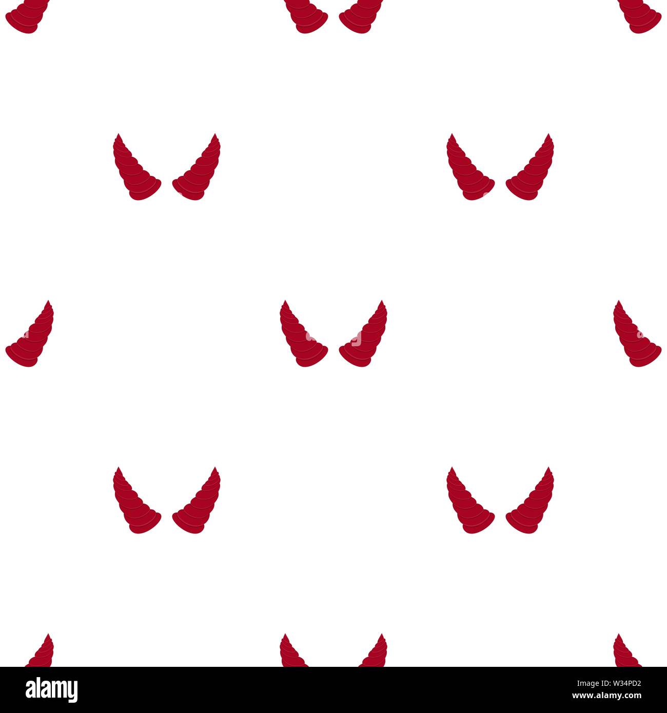 Modèle transparent avec des cornes de diable rouge sur fond blanc ...