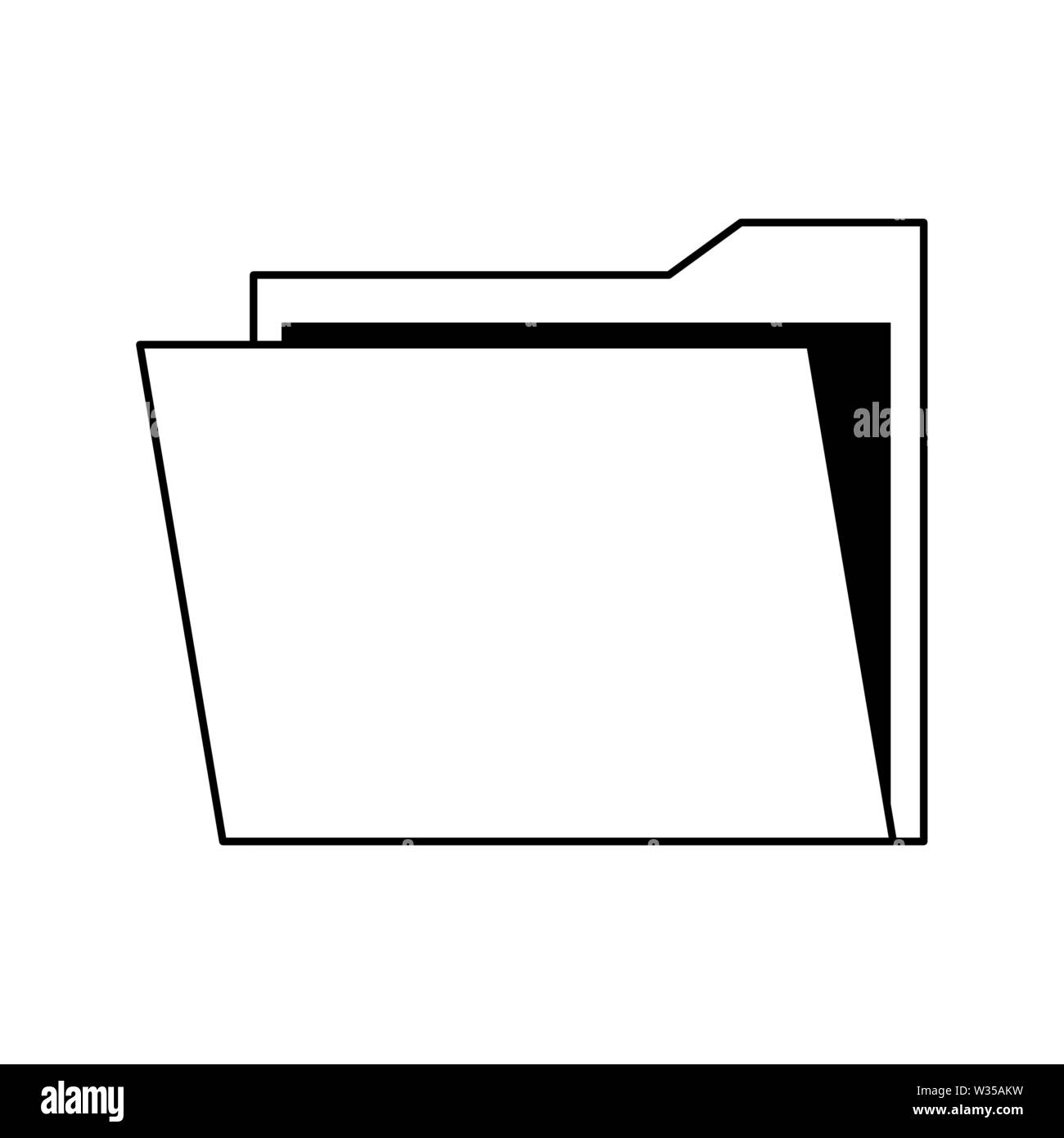 Dossier de documents papier en fichiers de dessin animé noir et blanc ...
