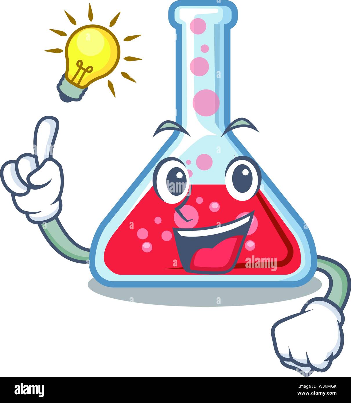 Empty erlenmeyer glass flask isolated Banque d'images vectorielles - Alamy