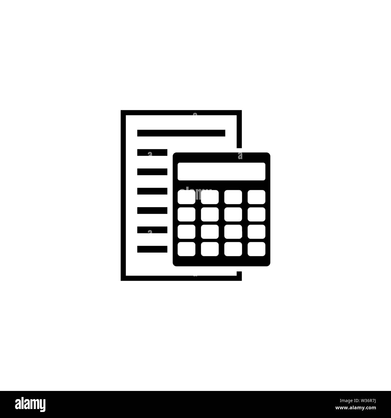 Rapport de comptabilité et Calculatrice, comptabilité financière. Icône ...