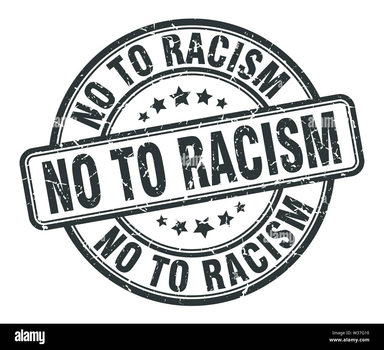 Non au racisme stamp. Non au racisme grunge ronde signe. Non au racisme ...