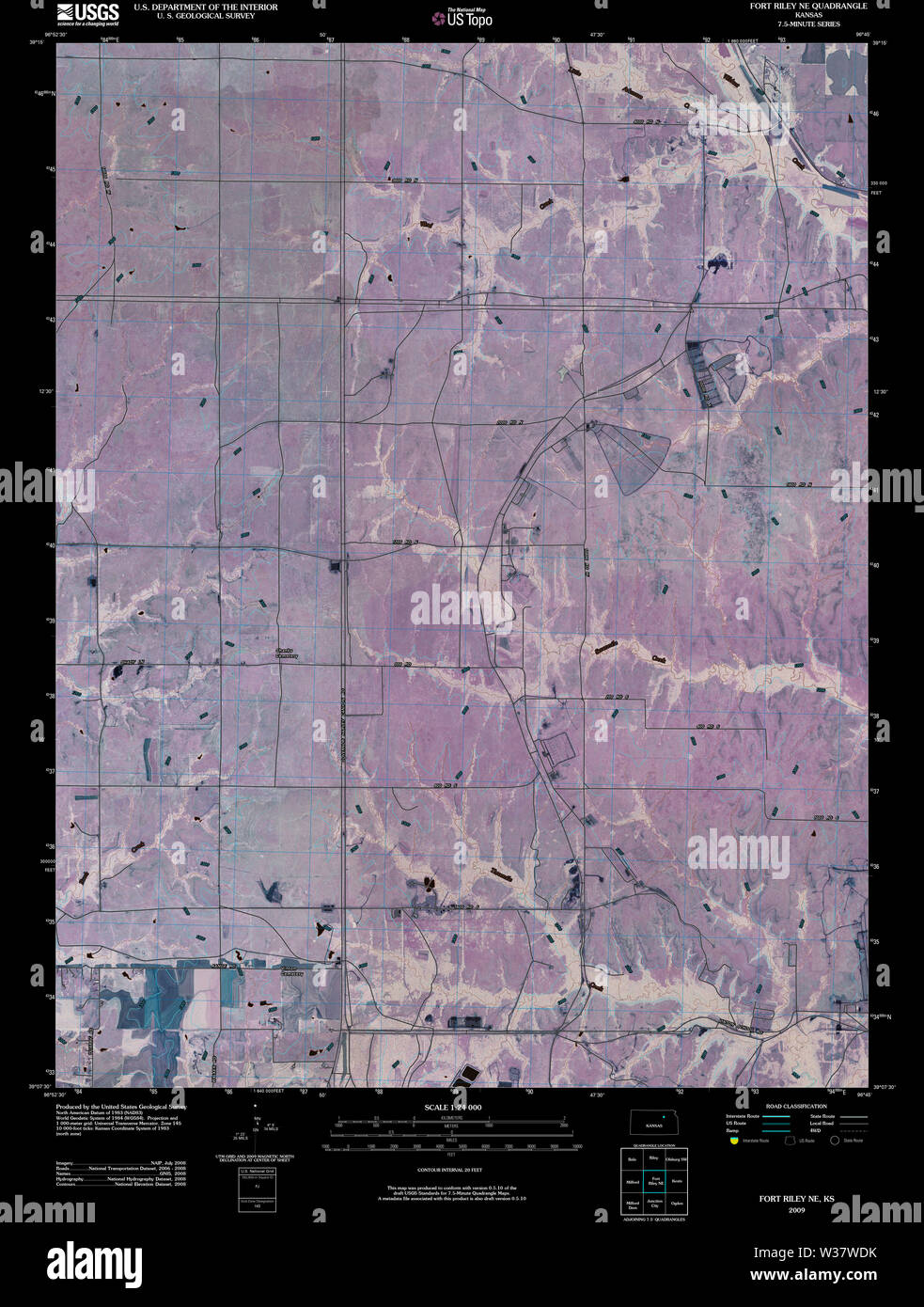 Carte de fort riley kansas Banque de photographies et d’images à haute ...