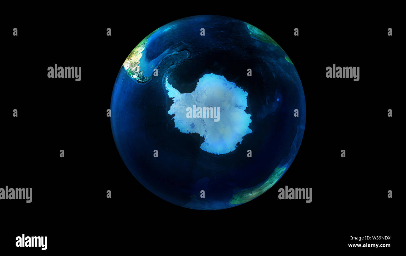 Map of earth showing continents Banque de photographies et d’images à ...