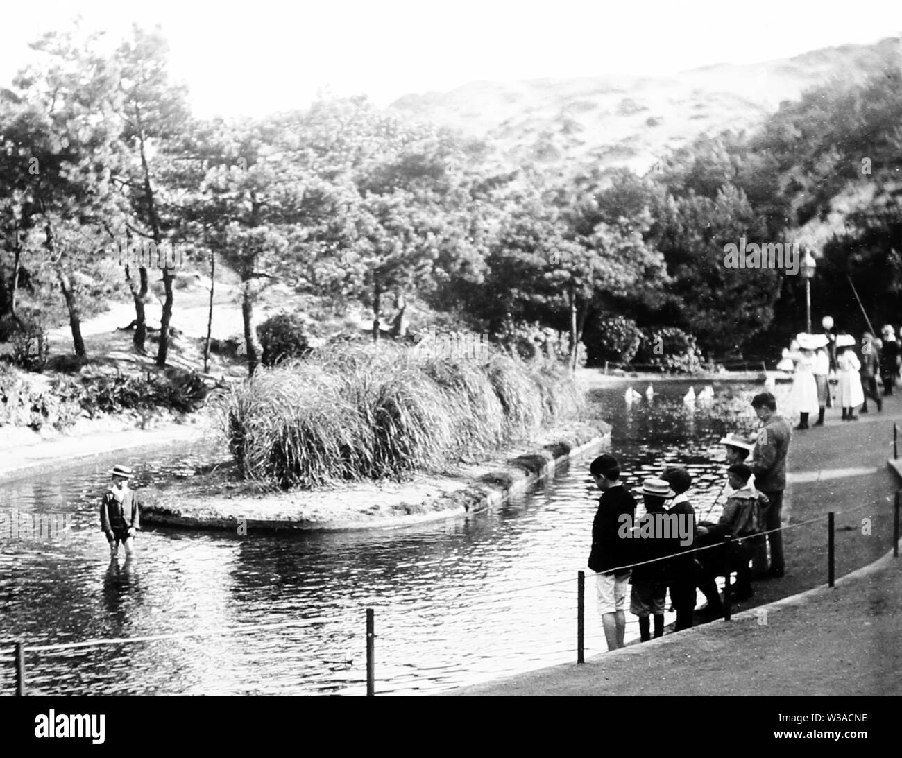 Bord de mer boscombe Banque d'images noir et blanc - Alamy