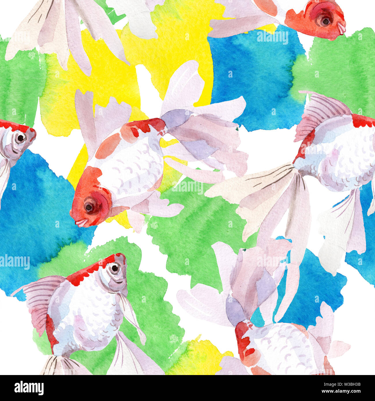 Sous-marin aquatique poissons rouges poissons tropicaux colorés ...