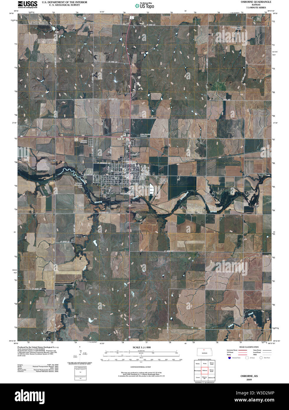 Carte du kansas osborne Banque de photographies et d’images à haute ...