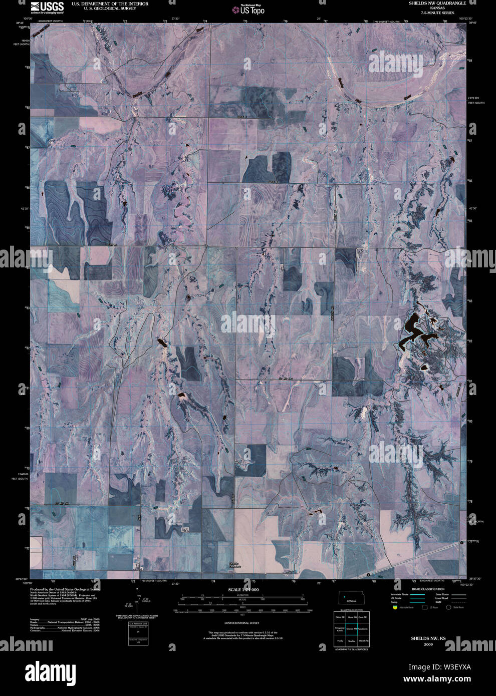 Boucliers de la carte du kansas Banque de photographies et d’images à ...