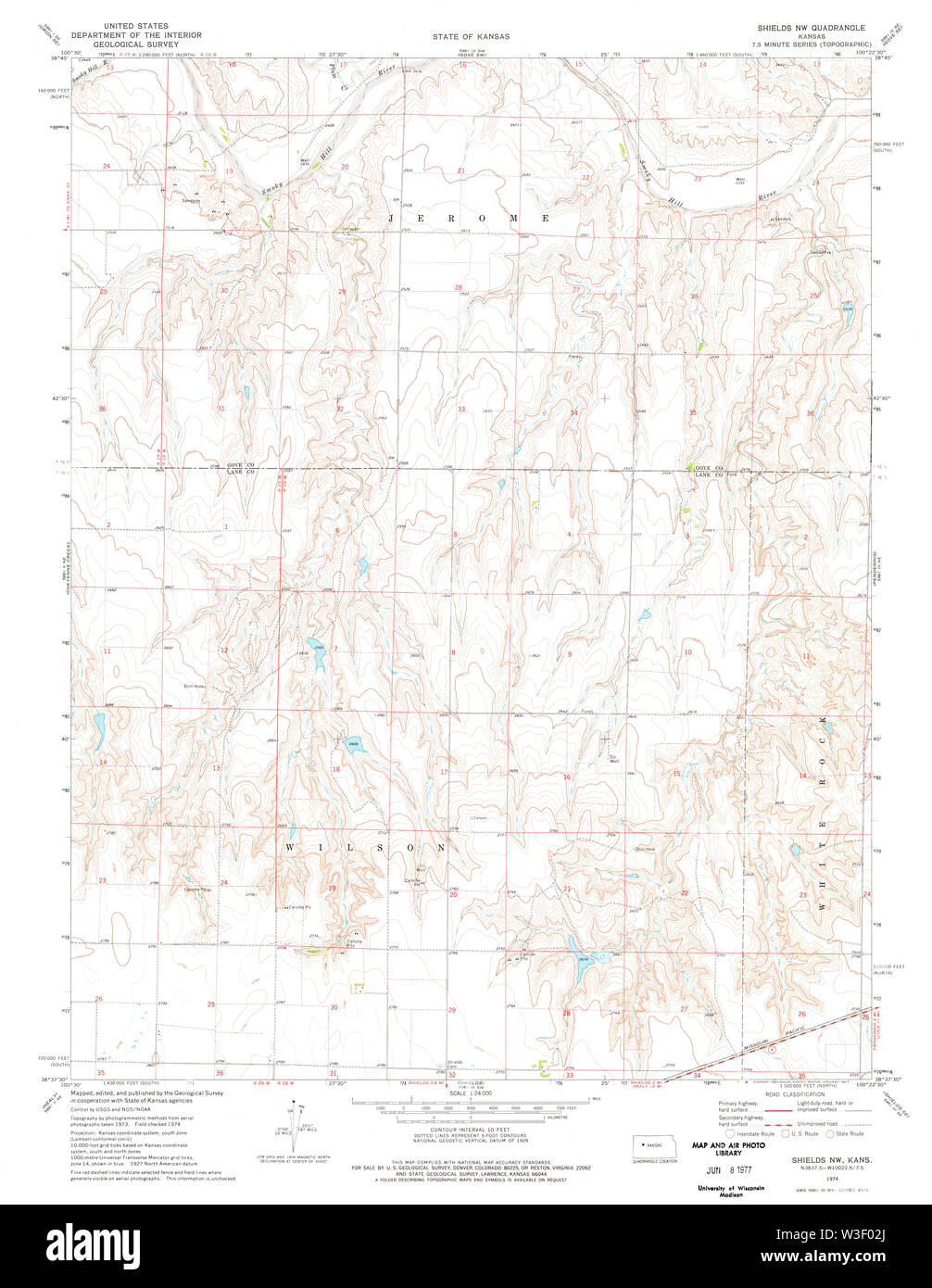 Boucliers de la carte du kansas Banque de photographies et d’images à ...