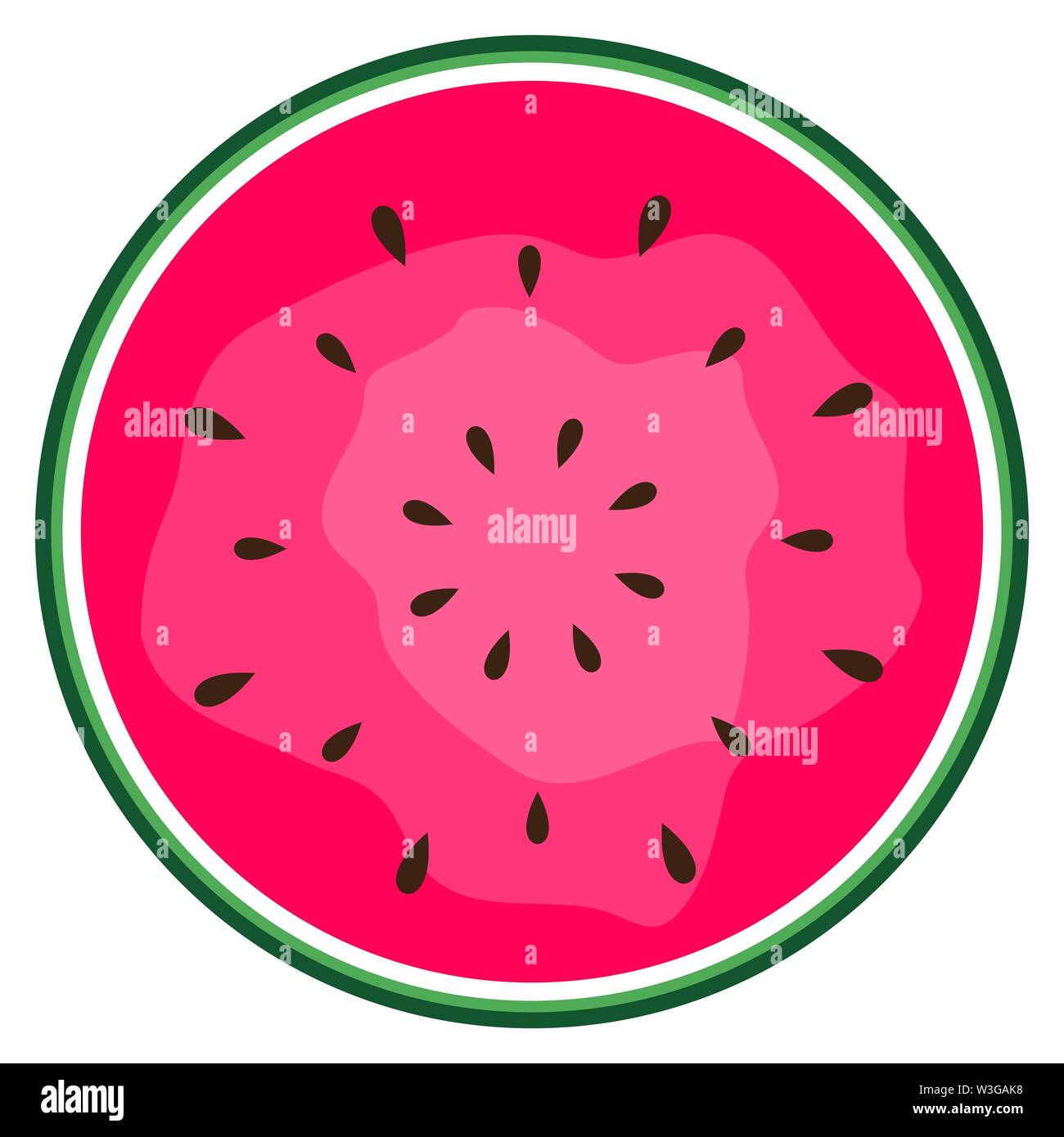 L'icône de pastèque isolé en fond blanc. Vector Illustration Image ...