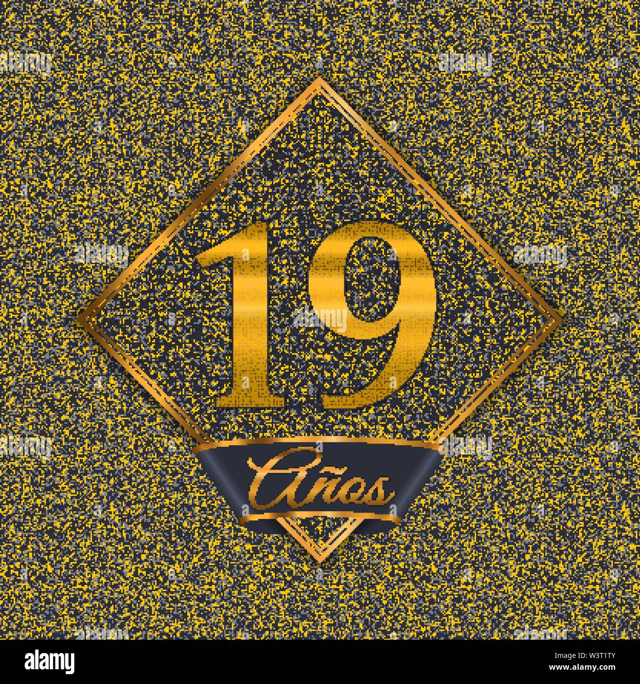 Logo anniversaire 19 Banque d'images vectorielles - Alamy