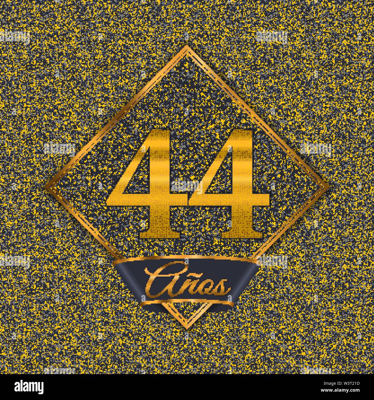 Anniversaire 44 ans Banque d'images vectorielles - Alamy