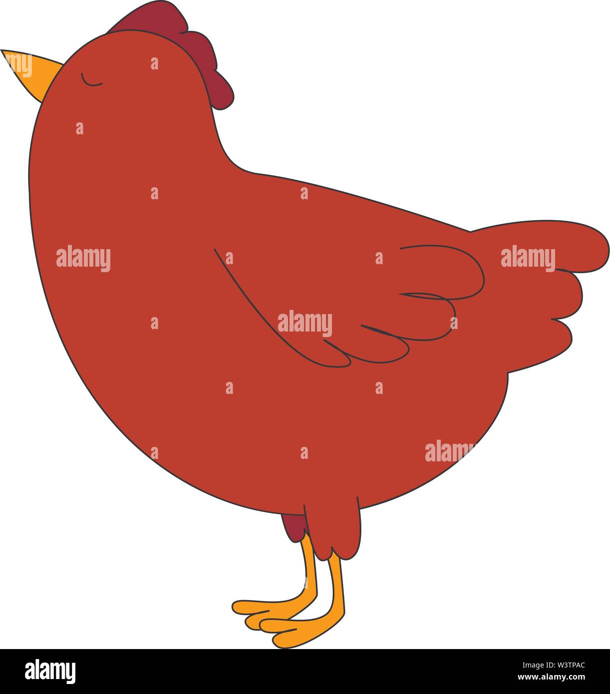 Poulet rouge Banque d'images vectorielles - Alamy