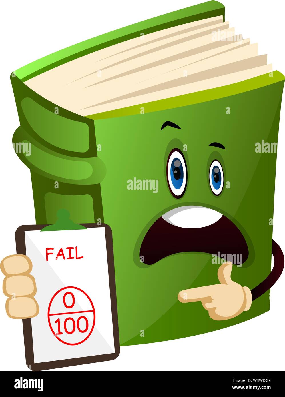 Le personnage de dessin animé est de donner des instructions, de l ...