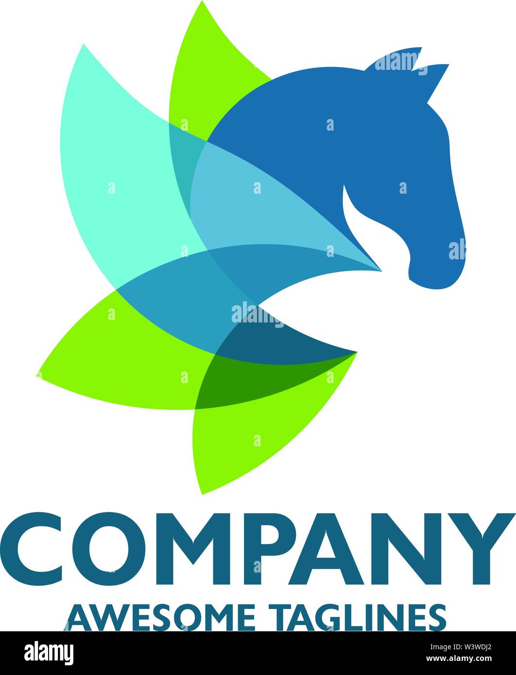 Horse logo vector Banque d'images vectorielles - Alamy