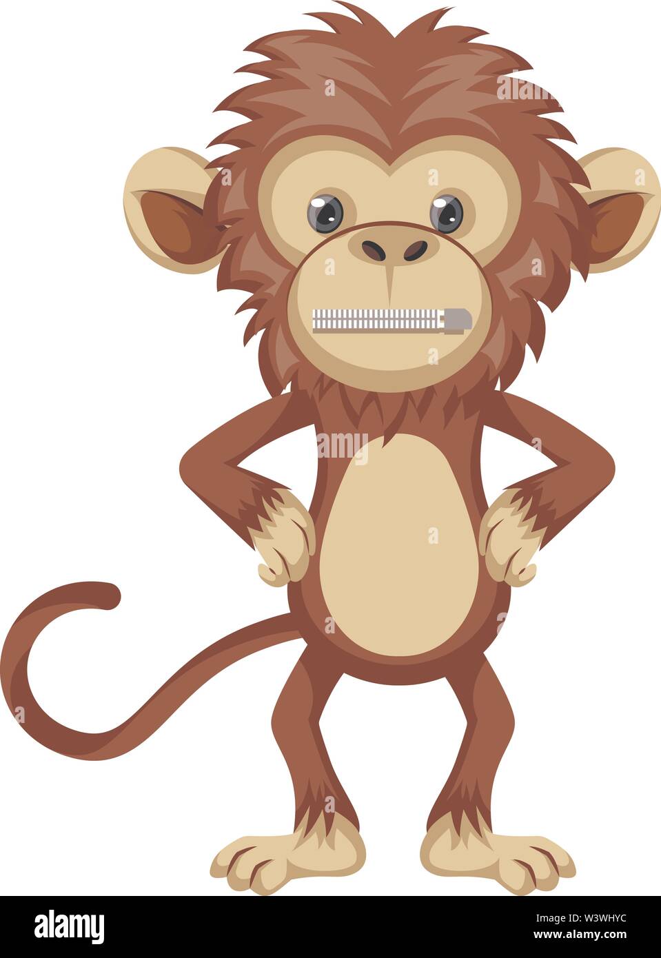 Emoticon silence Banque d'images vectorielles - Alamy