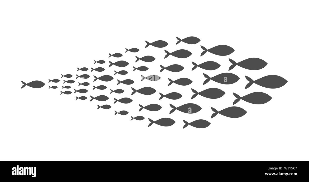 Banc de petits poissons Banque d'images vectorielles - Alamy