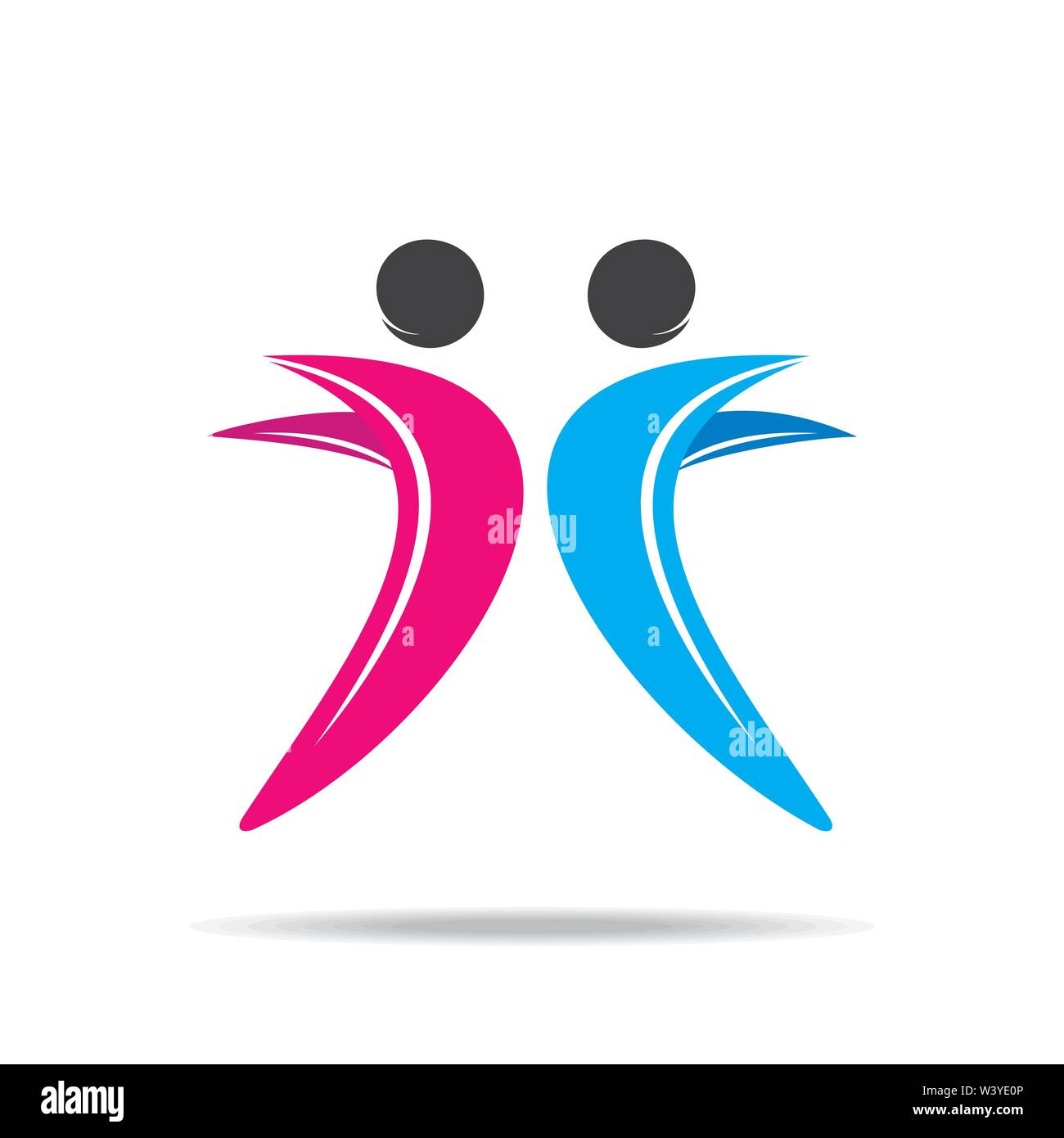 Amis créatifs, logo design l'icône de l'amitié Image Vectorielle Stock ...