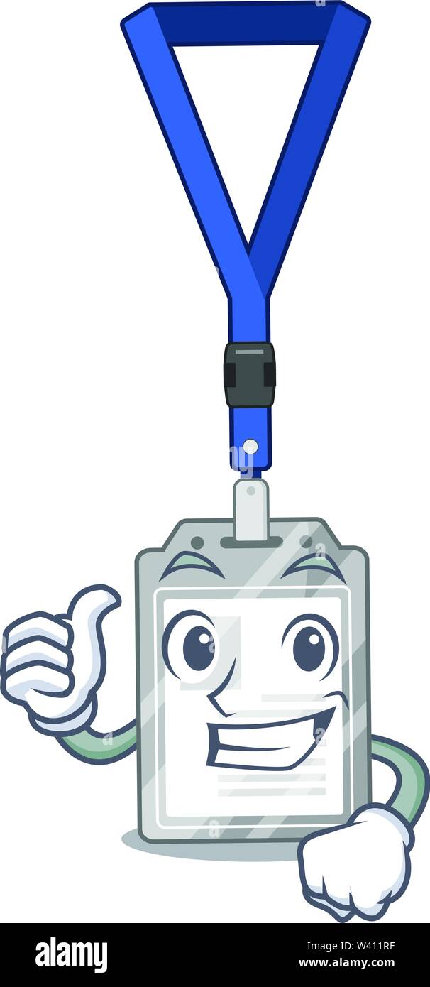 Thumbs up name tag sur la mascot tableau vector illustration Image ...