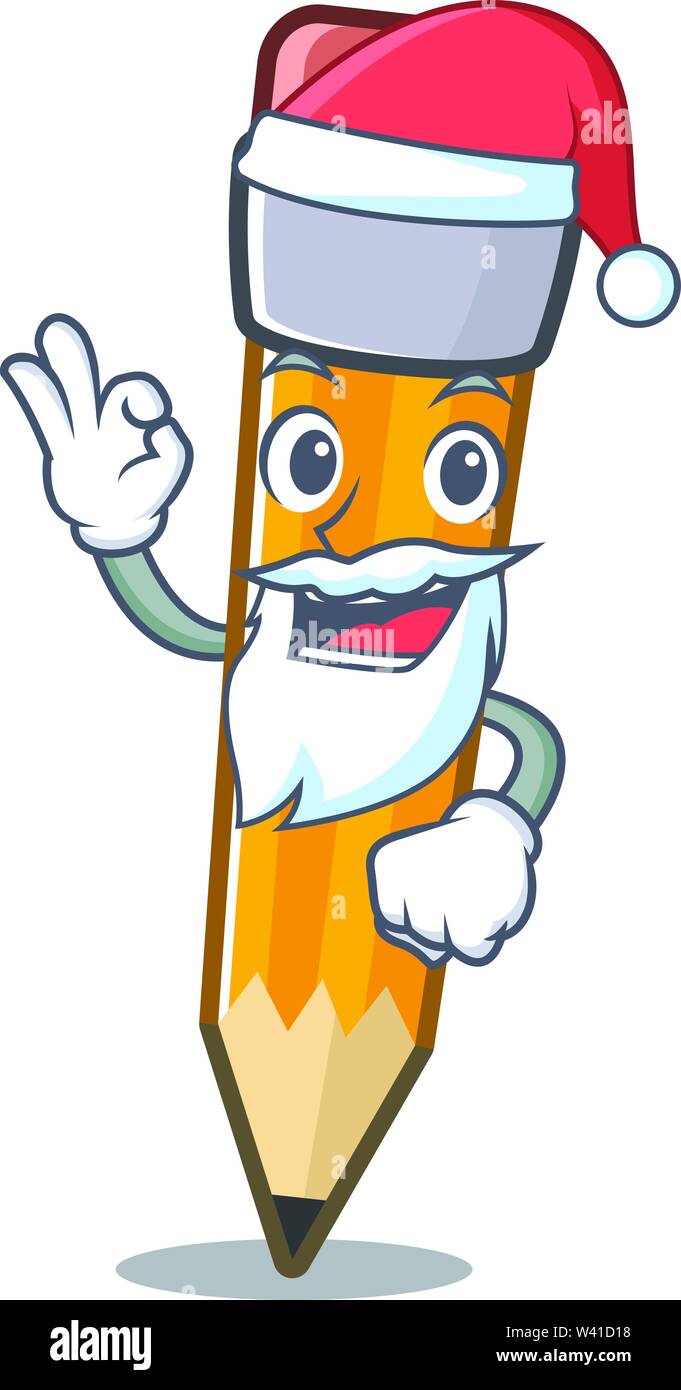 Dans le crayon Santa un caractères vector illustration Image ...