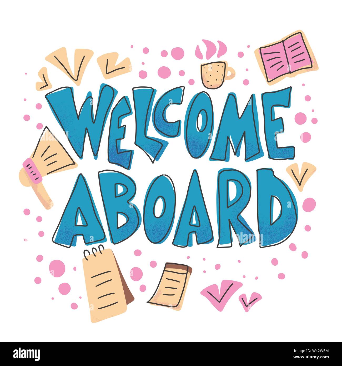 Welcome aboard Banque d'images vectorielles - Alamy