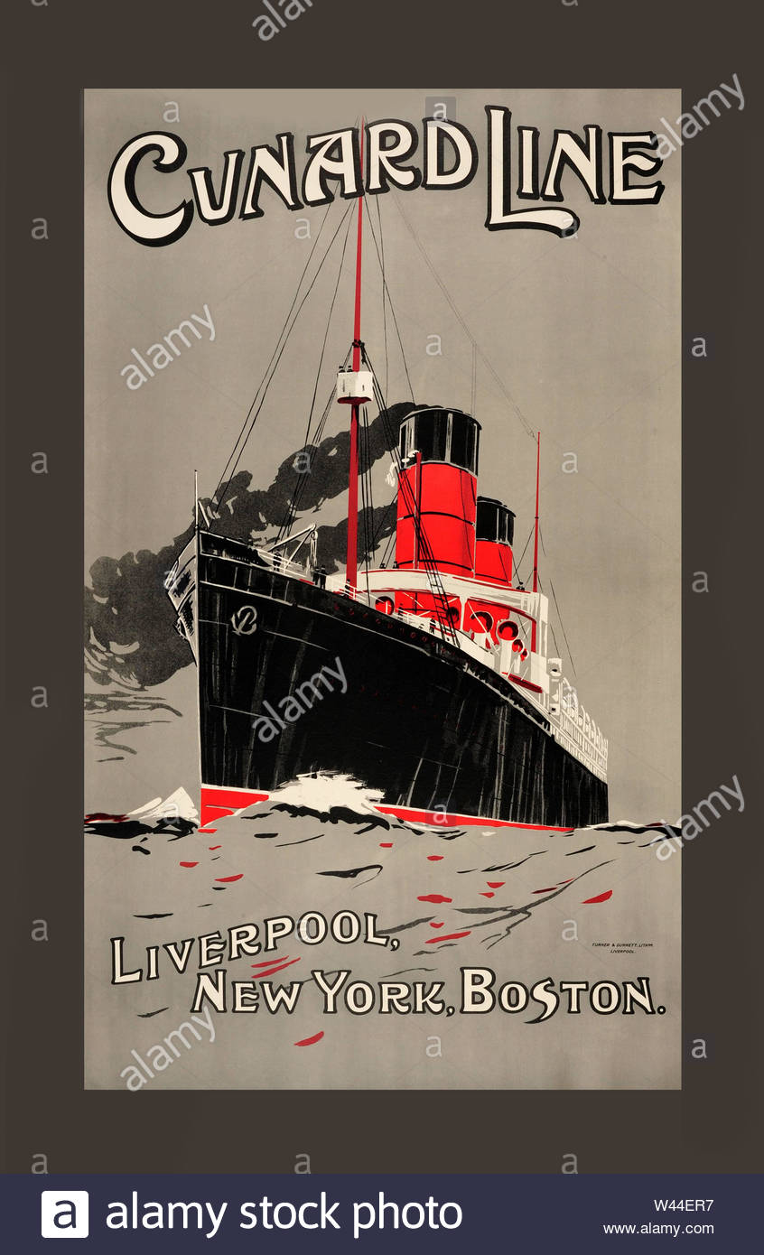 Cunard Line Poster Banque d'image et photos - Alamy