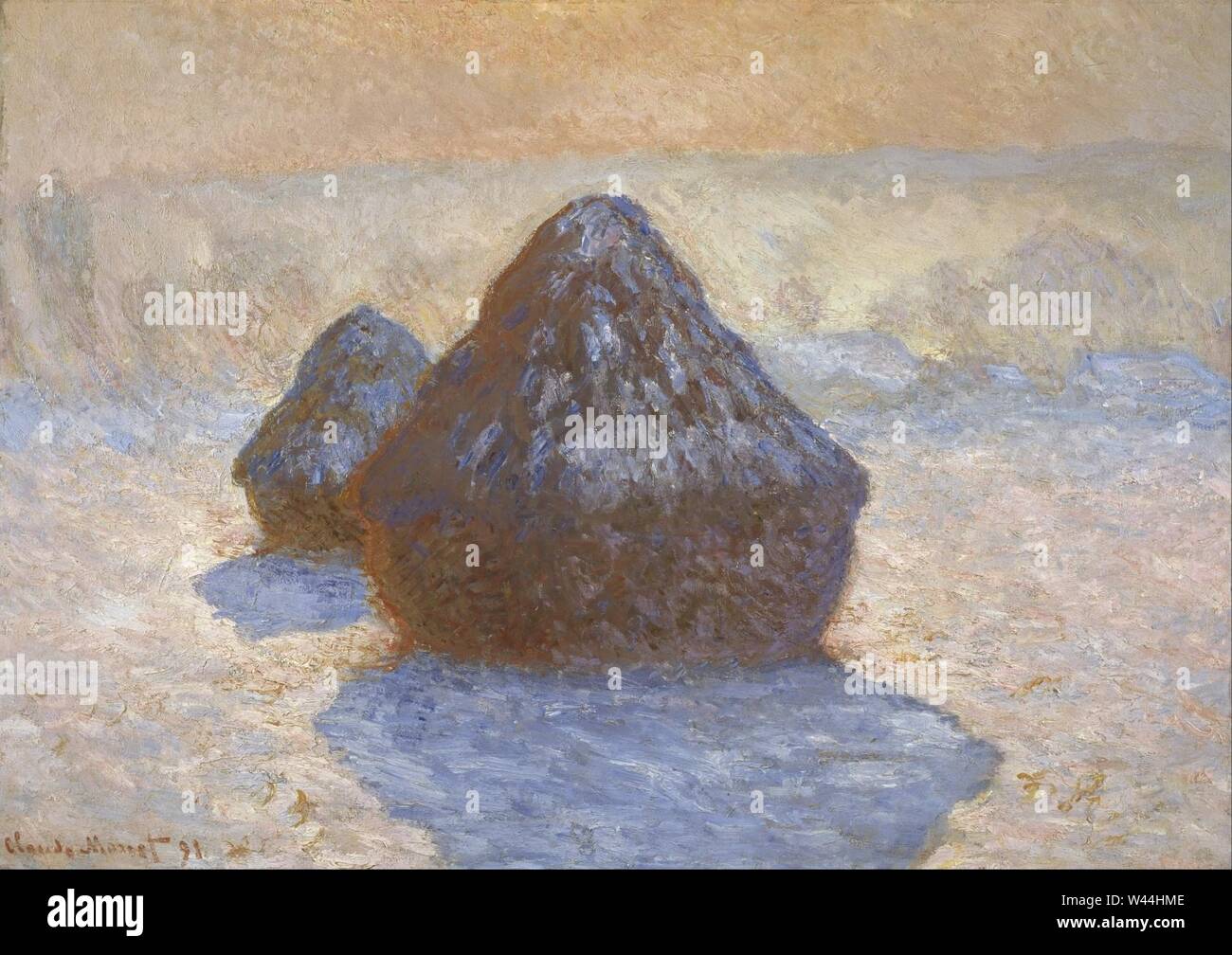 Les meules de claude monet Banque de photographies et d’images à haute ...