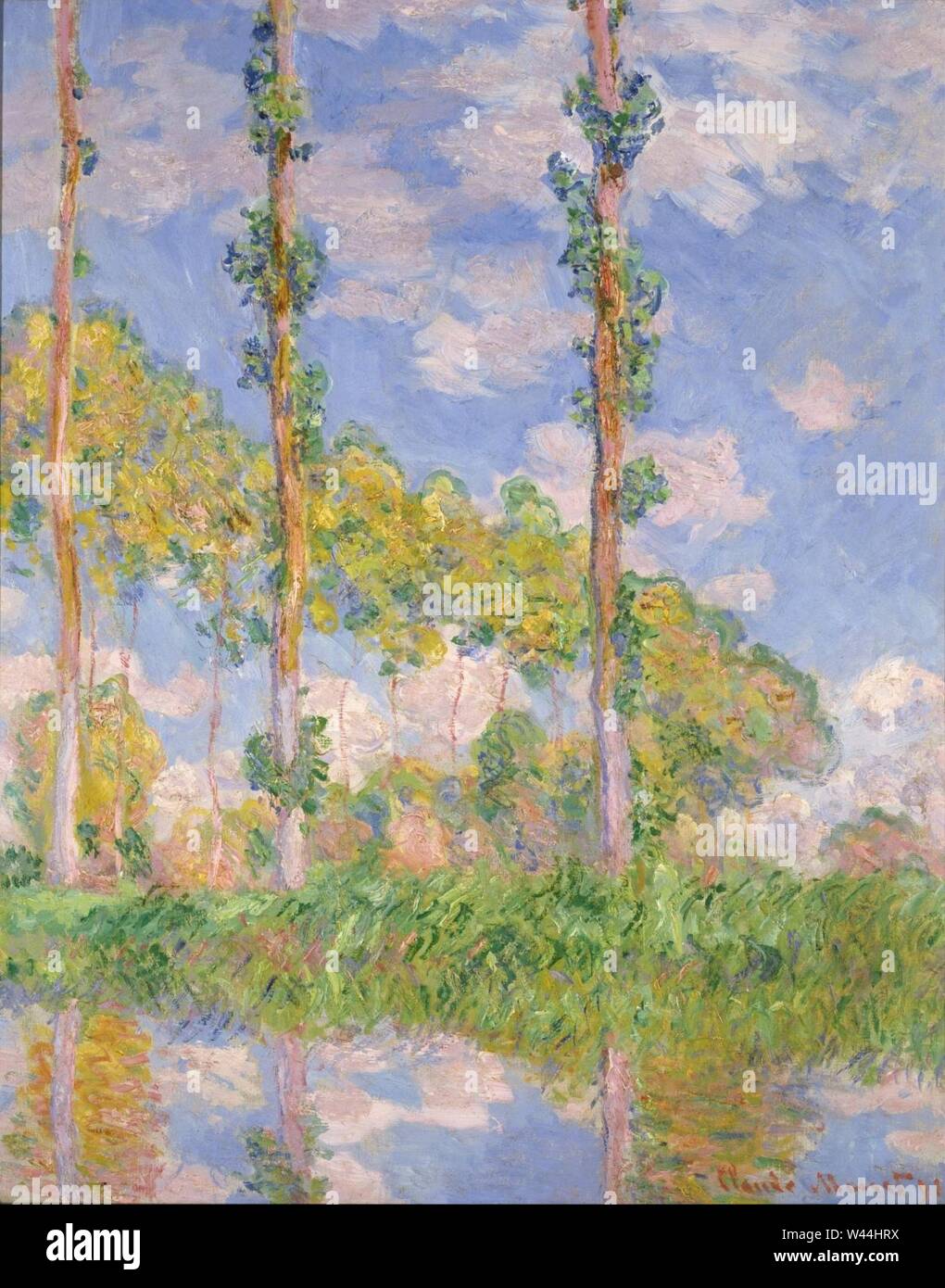 Claude Monet - les peupliers dans le soleil Photo Stock - Alamy