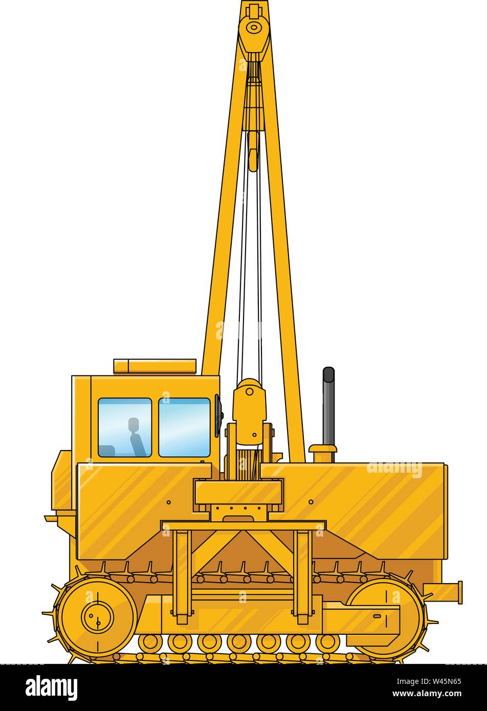 Grue de construction dessin Banque d'images vectorielles - Alamy